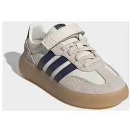Sneaker Adidas SPORTSWEAR "BARREDA DECODE KIDS", M&auml;dchen, Gr. 35, sanftes wei&szlig;, collegiate navy, collegiate gr&uuml;n, Leder, Textil, Schuhe Sneaker, mit Klettverschluss, f&uuml;r Kinder & Jugendliche