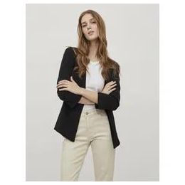 Kurzblazer Vila "VIHER NEW 3/4 BLAZER -NOOS", Damen, Gr. XXL, schwarz, Web, Obermaterial: 63% Polyester, 33% Viskose, 4% Elasthan, unifarben, regular fit h&uuml;ftlang, Blazer Kurzblazer, Materialmix, regular fit