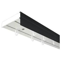 Gardinenschiene SN DECO GROUP "Vorhangschiene SH (1) mit Blende 5 cm" Gr. 3, schwarz-wei&szlig; (wei&szlig;, schwarz), L:180cm T:7,7cm, Kunststoff, Gardinenstangen, Gardinenschiene