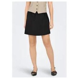 Minirock Only "ONLRITA FAUX SUEDE SKATER SKIRT OTW ZL", Damen, Gr. M (38), schwarz, Web, Obermaterial: 92% Polyester, 8% Elasthan, unifarben, kurz, R&ouml;cke Minirock