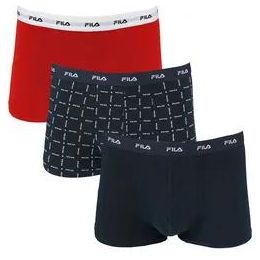 Boxershorts Fila "MAN BOXER SHORTS", Herren, Gr. L, bunt, Obermaterial: 95% Baumwolle, 5% Elasthan, k&ouml;rpernah, Unterhosen, mit elastischem Logobund