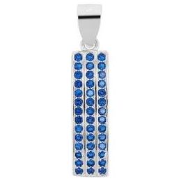 Adelia&acute;s Kettenanh&auml;nger ADELIA ́S "trendiger Schmuck Anh&auml;nger aus 925 Sterling Silber", blau, Schmuckanh&auml;nger, Damen, Silber 925 (Sterlingsilber), Kettenanh&auml;nger