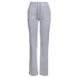 Sweathose Juicy Couture "DEL RAY Damen", M&auml;dchen, Gr. L, EURO-Gr&ouml;&szlig;en, grau (silber marl), 95% Baumwolle, 5% Elasthan, normal, Hosen Sweathose, Trainingshose Damen, Sweathose, Velour, Jogginghose mit Glitzer, Sale