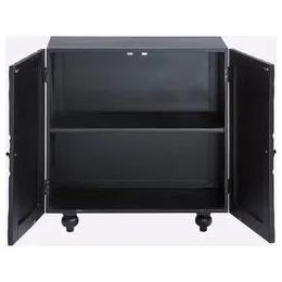Kommode Heine HOME, schwarz, B:80cm H:80cm T:35cm, MDF, Sideboards, Kommode