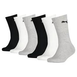 Kurzsocken Puma "Socken SPORT JUNIOR 6P ECOM 6er Pack", M&auml;dchen, Gr. 27-30, bunt (schwarz, wei&szlig;, grau), Obermaterial: 73% Baumwolle CO. 26% Polyamid PA. 1% Elasthan EL., Socken