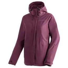 Regenjacke Maier Sports "Metor 3in1 W", Gr. 42, magenta, 100% Polyester (recycelt), Jacken Regenjacke, warme Damen Jacke mit Kapuze, Winterjacke wasserdicht atmungsaktiv