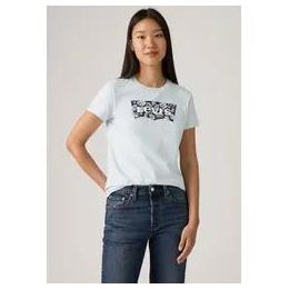 Levi's T-Shirt LEVI'S "LSE THE PERFECT TEE", Damen, Gr. XL (42), p2 bw fill color option country air, Jersey, Obermaterial: 100% Baumwolle, bedruckt, figurumspielend h&uuml;ftlang, Rundhals, Shirts T-Shirt, mit Logodruck