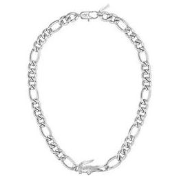 Edelstahlkette Lacoste "CROCODILE", silber (edelstahlfarben), Halsketten, Damen, Edelstahl, L: 56, Edelstahlkette