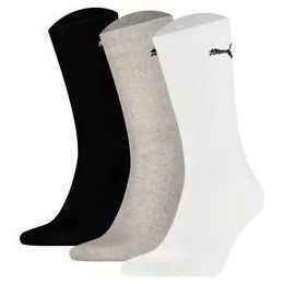 Kurzsocken Puma "Socken 3er Pack", Herren, Gr. 43-46, bunt (schwarz, wei&szlig;, grau), Obermaterial: 74% Baumwolle CO. 21% Polyester PES. 3% Polyamid PA. 2% Elasthan EL., Socken