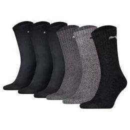 Kurzsocken Puma "Socken 6er Pack", Herren, Gr. 35-38, schwarz (schwarz, grau), Obermaterial: 74% Baumwolle CO. 21% Polyester PES. 3% Polyamid PA. 2% Elasthan EL., Socken