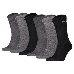 Kurzsocken Puma "Socken 6er Pack", Herren, Gr. 35-38, bunt (dunkelgrau, grau, hellgrau), Obermaterial: 74% Baumwolle CO. 21% Polyester PES. 3% Polyamid PA. 2% Elasthan EL., Socken