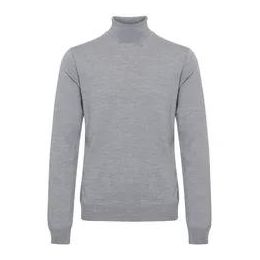 Strickfleece-Pullover Casual Friday "Strickpullover CFKonrad", Herren, Gr. XXL, grau (light grau melange), Obermaterial: 50% Wolle WO. 50% Polyacryl PAN., Pullover