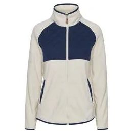 Kapuzenfleecejacke oxmo "Sweatjacke OXMalin", Damen, Gr. S, beige (oatmeal), Obermaterial: 100% Polyester PES., Jacken