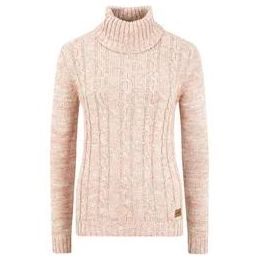 Rollkragenpullover oxmo "Rollkragenpullover OXPhilipa", Damen, Gr. XL, rosa (powder rose), Obermaterial: 100% Baumwolle CO., Pullover Rollkragenpullover