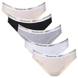 Slip Reebok "Afra", Damen, Gr. S, bunt, Feinripp, Obermaterial: 95% Baumwolle, 5% Elasthan, unifarben, k&ouml;rpernah, Unterhosen Slip, weich, basic, eng, bequem, breiter Bund, mit Logo, Baumwollmix