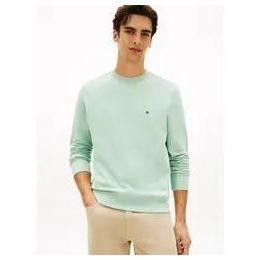 Sweatshirt Tommy Hilfiger "ESSENTIAL TERRY CREWNECK", Herren, Gr. XXL, crushed mint, Sweatware, Obermaterial: 100% Baumwolle, regular fit, Rundhals, Rippb&uuml;ndchen, Sweatshirts Sweatshirt