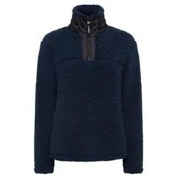 Sweater oxmo "Troyer OXElina", Damen, Gr. XXL, blau (total eclipse), Obermaterial: 100% Polyester PES., Pullover Sweater