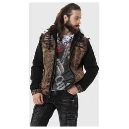 Cipo & Baxx Jeansjacke CIPO & BAXX "Jacke", Herren, Gr. M, braun, 98% Baumwolle, 2% Elasthan, unifarben, regular fit normal, Jacken Jeansjacke, im trendigen Design