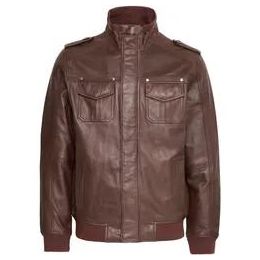 !Solid Lederjacke SOLID "Lederjacke SDCamash", Herren, Gr. L, braun, Obermaterial: 100% Schafsleder sheepskin., Jacken