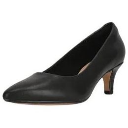Pumps Clarks "Linvale", Damen, Gr. 37, schwarz, Leder, Schuhe Pumps, im simplen Look mit Komfort-Fu&szlig;bett