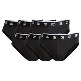 CR7 Cristiano Ronaldo Slip CR7 "Slip CR7 Basic, Slip, 6-pack 6er Pack", Herren, Gr. M, schwarz, Obermaterial: 95% Baumwolle CO. 5% Elasthan EL., Unterhosen Slip