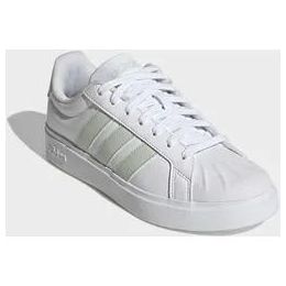 Sneaker Adidas SPORTSWEAR "STREETTALK", Damen, Gr. 38, cloud wei&szlig;, linen gr&uuml;n, ftwr wei&szlig;, Synthetik, Schuhe Sneaker, inspiriert vom Design des Adidas Superstar