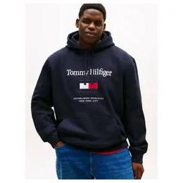 Tommy Hilfiger Big & Tall Hoodie "BT-TOMMY EMBRO FLAG", Herren, Gr. 5XL, desert sky, Sweatware, Obermaterial: 64% Baumwolle, 36% Polyester, TOMMY HILFIGER BIG & TALL, regular fit normal, Rippb&uuml;ndchen, Sweatshirts Hoodie, Gro&szlig;e Gr&ouml;&szlig;en