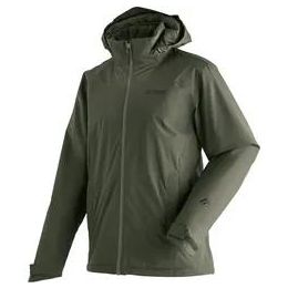 Regenjacke Maier Sports "Metor Therm Rec M", Herren, Gr. 62, gr&uuml;n (tannengr&uuml;n), 100% Polyester, Rundhals, Jacken Regenjacke, warme Herren Jacke mit Kapuze, Winterjacke wasserdicht atmungsaktiv