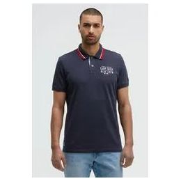 Poloshirt CAMP DAVID, Herren, Gr. S, blau, Piqu&eacute;, Material: 100% Baumwolle, bedruckt, bestickt, regular fit normal, hoch geschlossener Ausschnitt, eingesetzt Rippb&uuml;ndchen, Shirts, aus Baumwolle