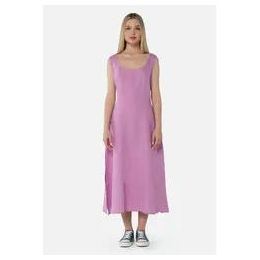 Jerseykleid FRESHLIONS "Lucy", Damen, Gr. M, EURO-Gr&ouml;&szlig;en, pink, 100% Leinen, unifarben, lang, Rundhals, Kleider Jerseykleid, im angesagten Casual-Stil