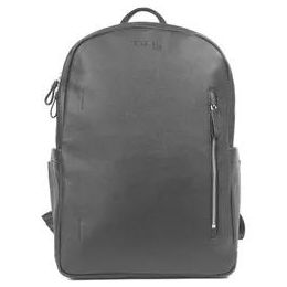Laptoprucksack MARGELISCH "BENOX-1", Herren, Gr. B/H/T: 29cm x 43cm x 13cm, onesize, schwarz, Leder, Rucks&auml;cke Laptoprucksack, aus LWG zertifiziertem Leder