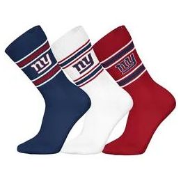 Kurzsocken NFL "Socken NFL 3Pack Crew Socks 3er Pack", Herren, Gr. 39-42, bunt (new york giants), Obermaterial: 58% Baumwolle CO. 39% Polyester PES. 3% Elasthan EL., Socken