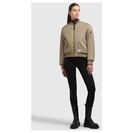 Bomberjacke Khujo "KASIA", Damen, Gr. S, bomber beige, Twill, 100% Nylon, unifarben, eingesetzt Rippb&uuml;ndchen, Jacken Bomberjacke