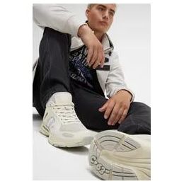 Sneaker CAMP DAVID, Herren, Gr. 46, ash, Leder, Synthetik, Textil, mehrfarbig, Schuhe Sneaker, mit gepolstertem Einstieg