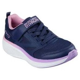 Sneaker Skechers "GO RUN ELEVATE 2.0", M&auml;dchen, Gr. 31, blau (navy), Lederimitat, Textil, kontrastfarbene Details, Schuhe Sneaker, Freizeitschuh mit Klettverschluss, Gr&ouml;&szlig;enschablone zum Download
