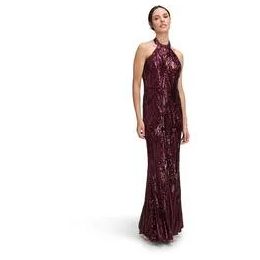 Abendkleid Vera Mont "Damen im Glitzer-Look", Damen, Gr. 36, Normalgr&ouml;&szlig;en, rot (wild ruby), Mesh, Obermaterial: 97% Polyester, 3% Elasthan; Besatz: 100% Polyester; Futter: 100% Polyester, figurbetont lang, Neckholder, Kleider Abendkleid
