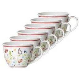 Ritzenhoff & Breker Tasse RITZENHOFF & BREKER "Jumbotassen Shanti 350 ml 6er Set bunt", bunt, Porzellan, Trinkgef&auml;&szlig;e, Tasse