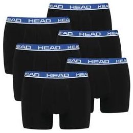 Boxershorts Head "Boxershort Basic Boxer 2P 6er Pack", Herren, Gr. L, schwarz (schwarz, blau), Obermaterial: 95% Baumwolle CO. 5% Elasthan EL., Unterhosen