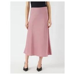 Midirock Y.A.S "YASPELLA HW MIDI SKIRT S. NOOS", Damen, Gr. XL (42), lila (lilas), Web, Obermaterial: 97% Polyester, 3% Elasthan, unifarben, regular fit wadenlang, R&ouml;cke
