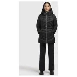 Steppjacke Khujo "SELMA", Damen, Gr. XL, schwarz, 100% Nylon, unifarben, regular fit Po-bedeckend, eingesetzt elastischer Bund mit Windstopper, Jacken Steppjacke