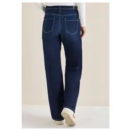 Loose-fit-Jeans Cecil, Damen, Gr. 36, L&auml;nge 32, dunkelblau wash, Jeans, 75% Baumwolle, 23% Polyester, 2% Elasthan, unifarben, lang, Jeans, Middle Waist