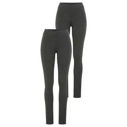 Leggings YSABEL MORA, Damen, Gr. L, N-Gr, anthrazit, Single Jersey, Obermaterial: 95% Baumwolle, 5% Elasthan, eng lang, Hosen Leggings