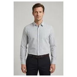 Langarmhemd OLYMP, Herren, Gr. XXL, N-Gr, wei&szlig;, Web, Obermaterial: 100% Baumwolle, gestreift, regular fit normal, 1-Knopf-Manschette, Hemden, Freizeithemd, regular fit, Kentkragen