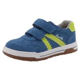 Klettschuh Lurchi "Berry", Kinder, Gr. 33, royalblau, gr&uuml;n, Leder, Veloursleder, Schuhe Klettschuh, Sneaker, Halbschuh, Freizeitschuh, Gr&ouml;&szlig;enschablone zum Download