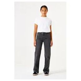 Schlagjeans Garcia "Ilvy", M&auml;dchen, Gr. 170, N-Gr, blau (schwarz used 8358), Denim/Jeans, Obermaterial: 99% Baumwolle, 1% Elasthan, loose fit lang, Jeans, for Girls, mit weitem Bein