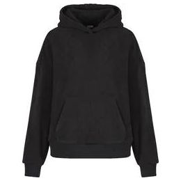 Kapuzenpullover Urban Classics "Urban Classics Ladies Jacquard Velvet Oversized Hoodie", Damen, Gr. S, schwarz, 100% Polyester, mehrfarbig, oversize, ohne Ausschnitt, Pullover Kapuzenpullover