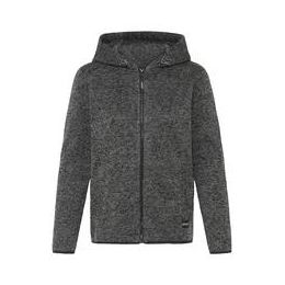 Fleecejacke oxmo "Fleecejacke OXELFE HOODED", Damen, Gr. M, grau (iron gate), Obermaterial: 100% Polyester PES., Jacken Fleecejacke