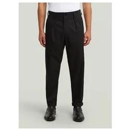 G-Star Raw Chinohose G-STAR "Pleated Chino Relaxed Tapered", Herren, Gr. 30, L&auml;nge 32, dk schwarz, Obermaterial: 75% Polyester, 25% Elastomultiester, Hosen Chinohose