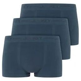 Boxershorts Jockey "Boxershort Everyday Seamfree Trunk 3P 3er Pack", Herren, Gr. XXL, blau, Obermaterial: 78% Viskose CV. 18% Polyamid PA. 4% Elasthan EL., Unterhosen