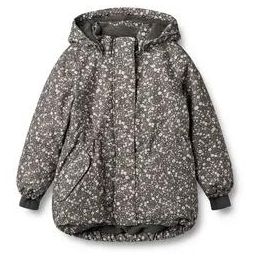 Winterjacke Wheat "Wheat Jacket Tove", M&auml;dchen, Gr. 98, schwarz sea open flowers, 100% Polyester, normal, ohne Ausschnitt, Jacken Winterjacke, winddicht